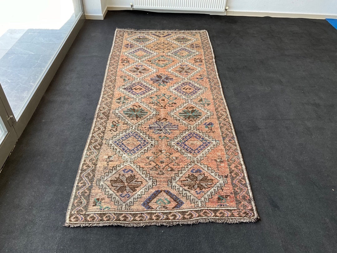 4x10 Large Runner Rug, Handmade Rug, Oriental Rug, Kitchen Rug, Bedroom ...