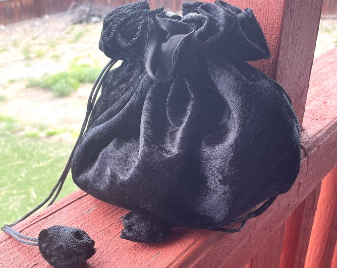 1880's Victorian/civil War/steampunk/boho Style Black Pouch Purse ...