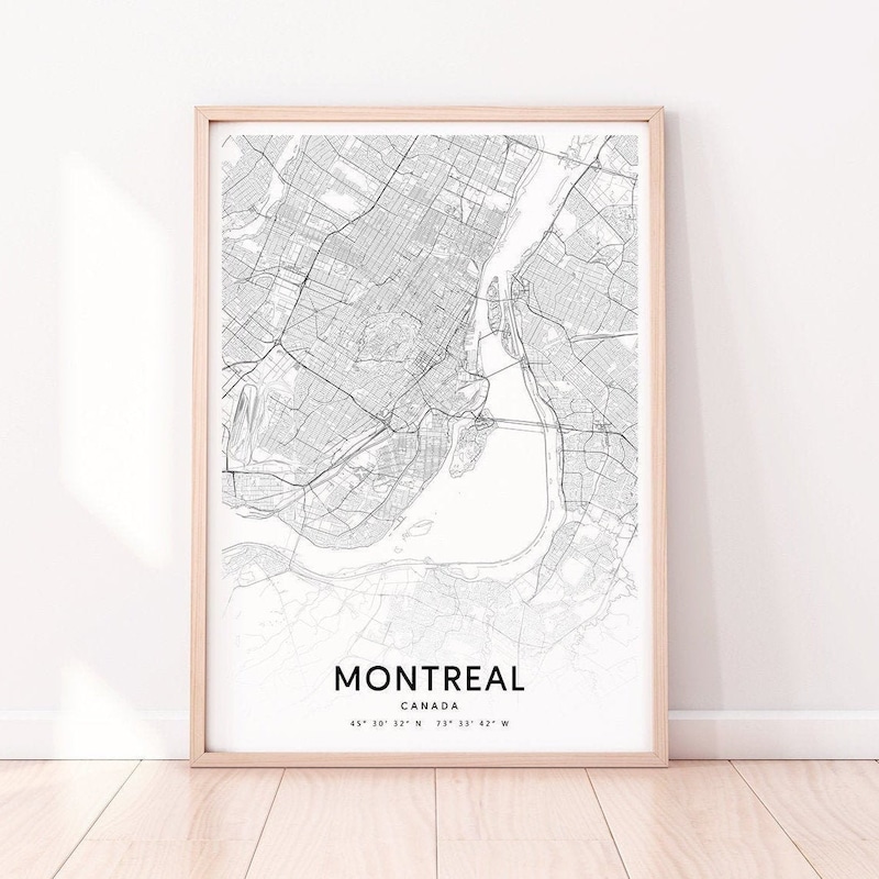 Montreal Map - Etsy Canada