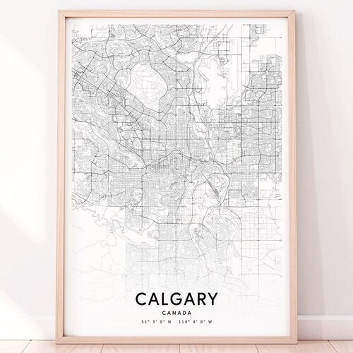 Calgary Print Skyline Art Print Poster Modern Wall Art New - Etsy