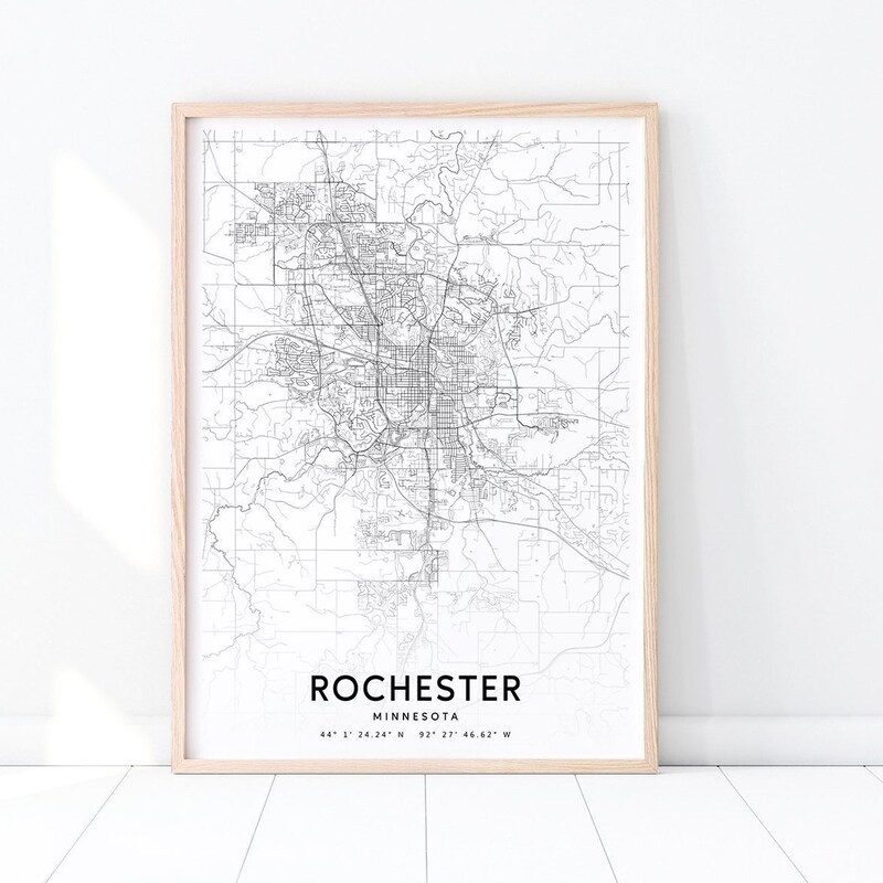 Rochester Map - Etsy