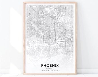 Phoenix AZ Map 1920 Old Valley of the Sun Arizona Atlas Poster - Etsy