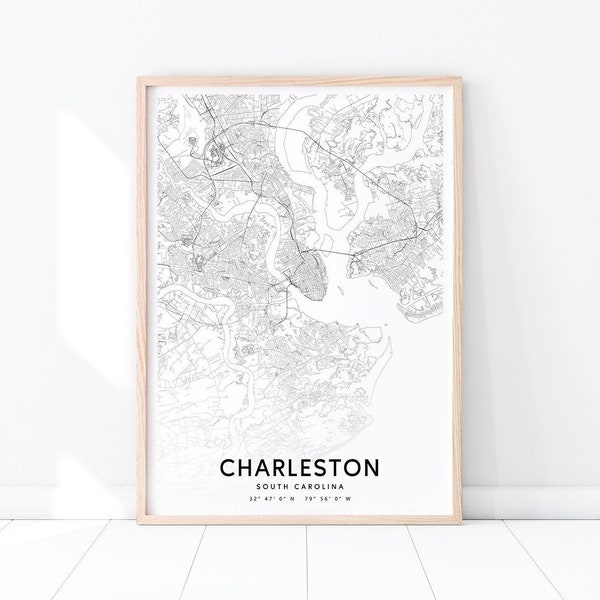 Charleston Map - Etsy