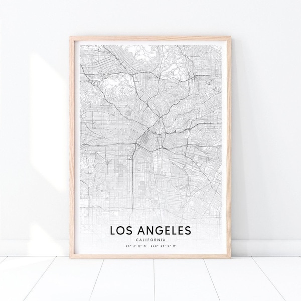 Printable Los Angeles Map - Etsy