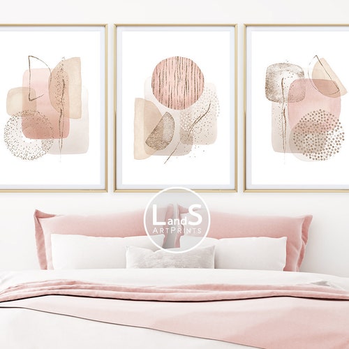 Neutral Prints Set of 3 Abstract Art Printable Poster Boho - Etsy
