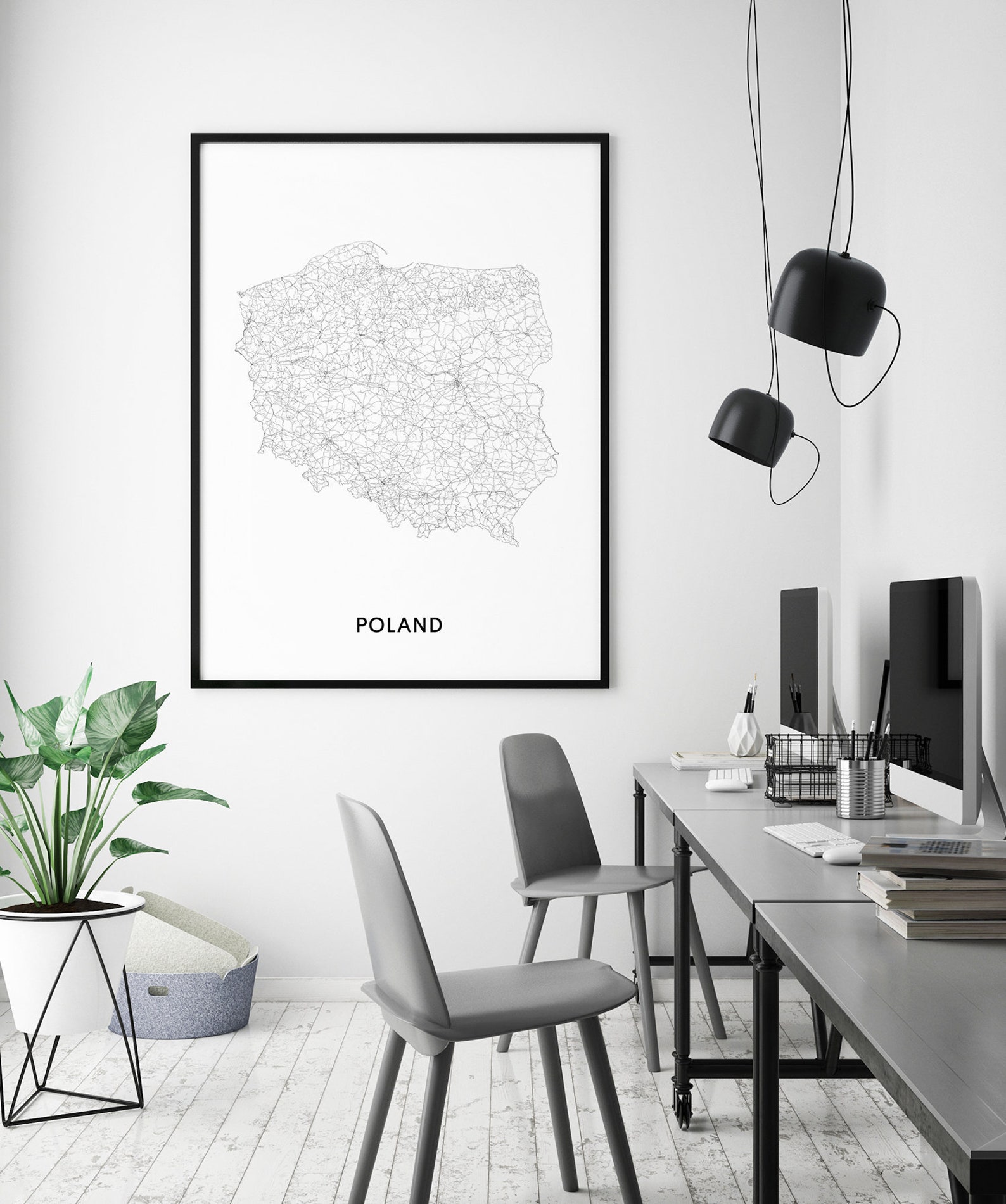 Poland Map Print, Poland Map Art, Poland Map Poster, Country Map Prints ...