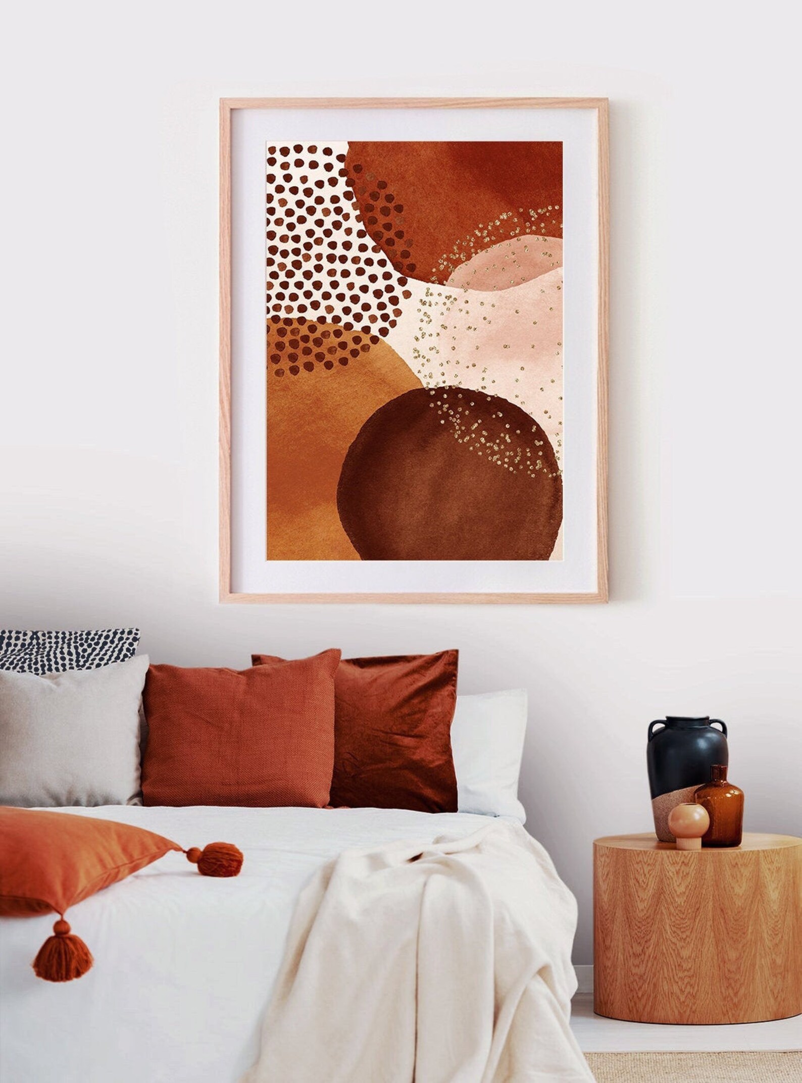 Terracotta Print, Abstract Art Print, Watercolor Art, Abstract Wall Art ...