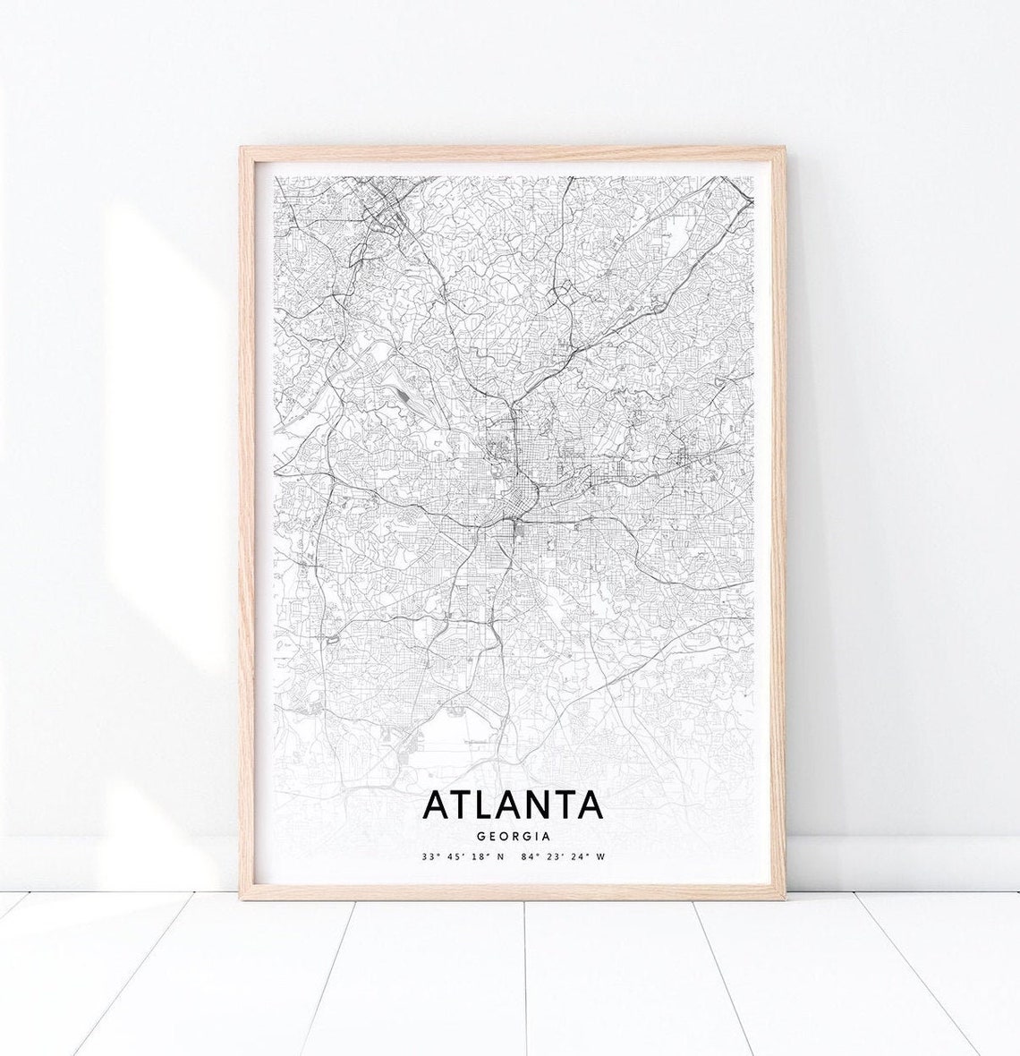 Atlanta Map Print Georgia GA USA Map Art Poster City Street - Etsy
