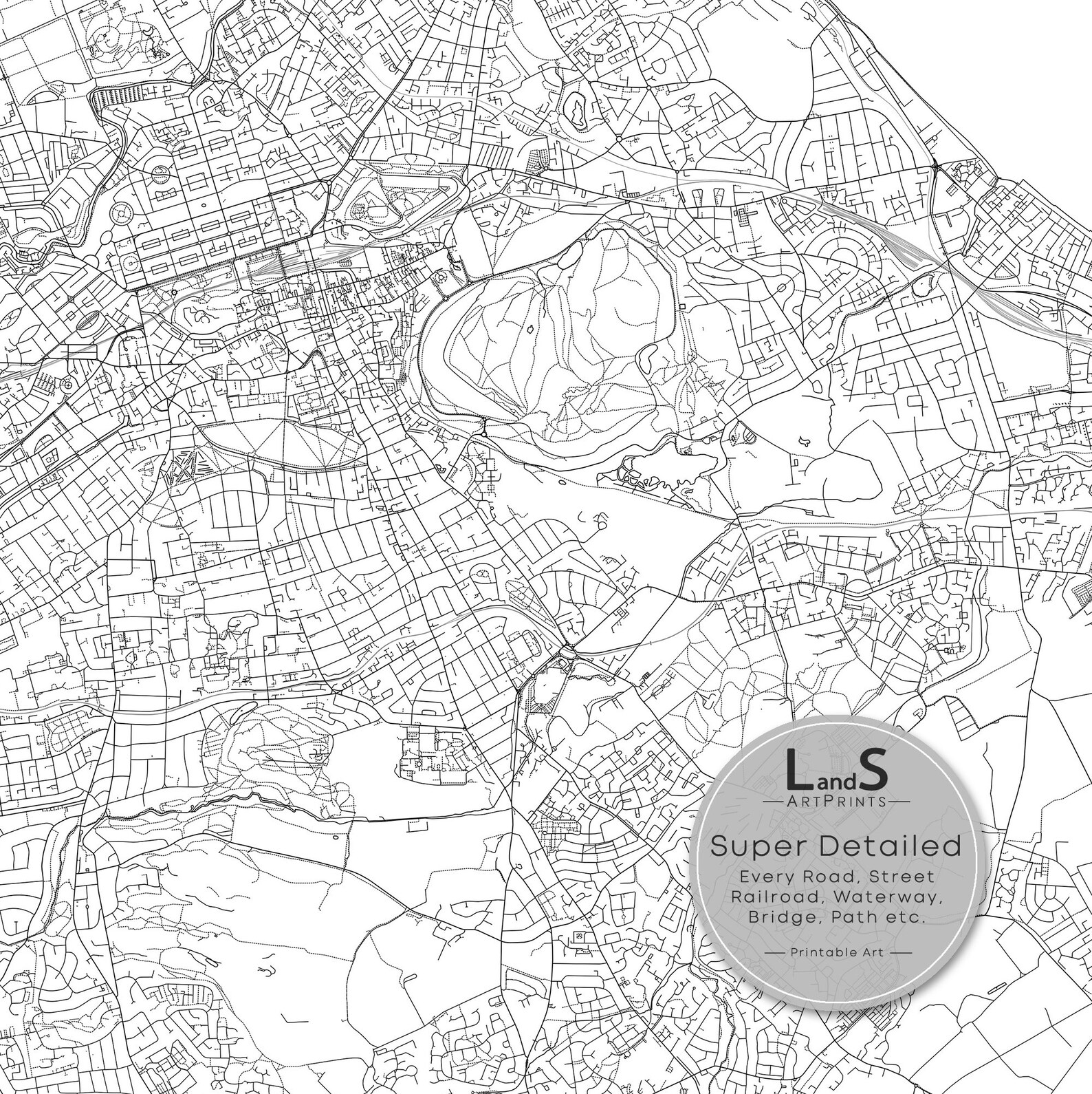 Edinburgh Map Print Edinburgh Scotland United Kingdom Map | Etsy
