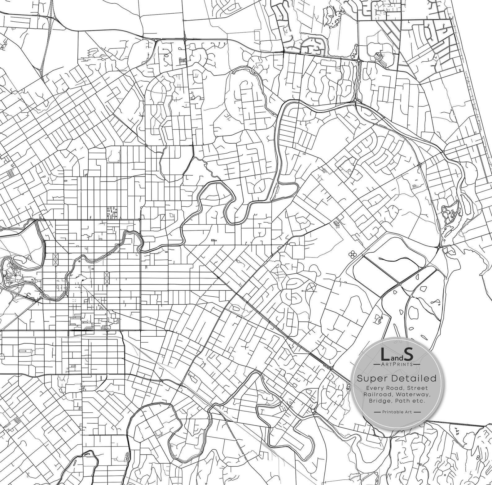 Christchurch Map Print New Zealand Map Art Poster City - Etsy