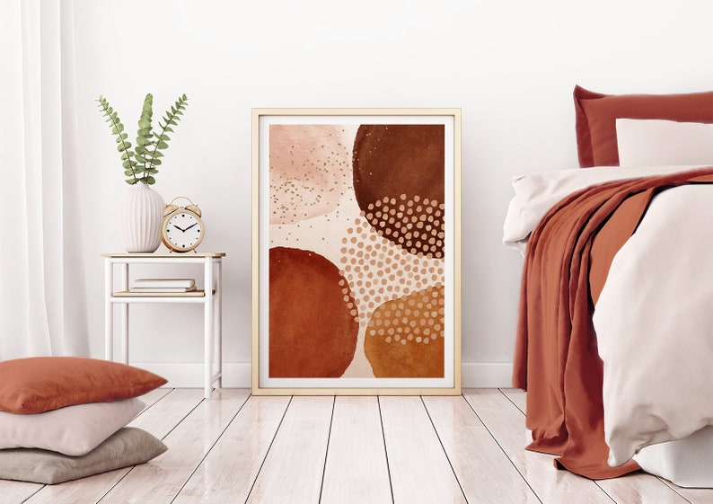Terracotta Print Abstract Wall Art Prints Set of 3 - Etsy