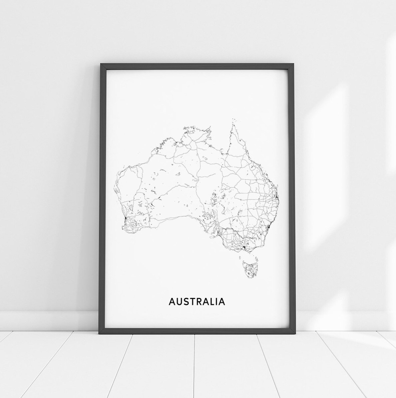 Australia Map Print Australia Map Art Australia Map Poster | Etsy