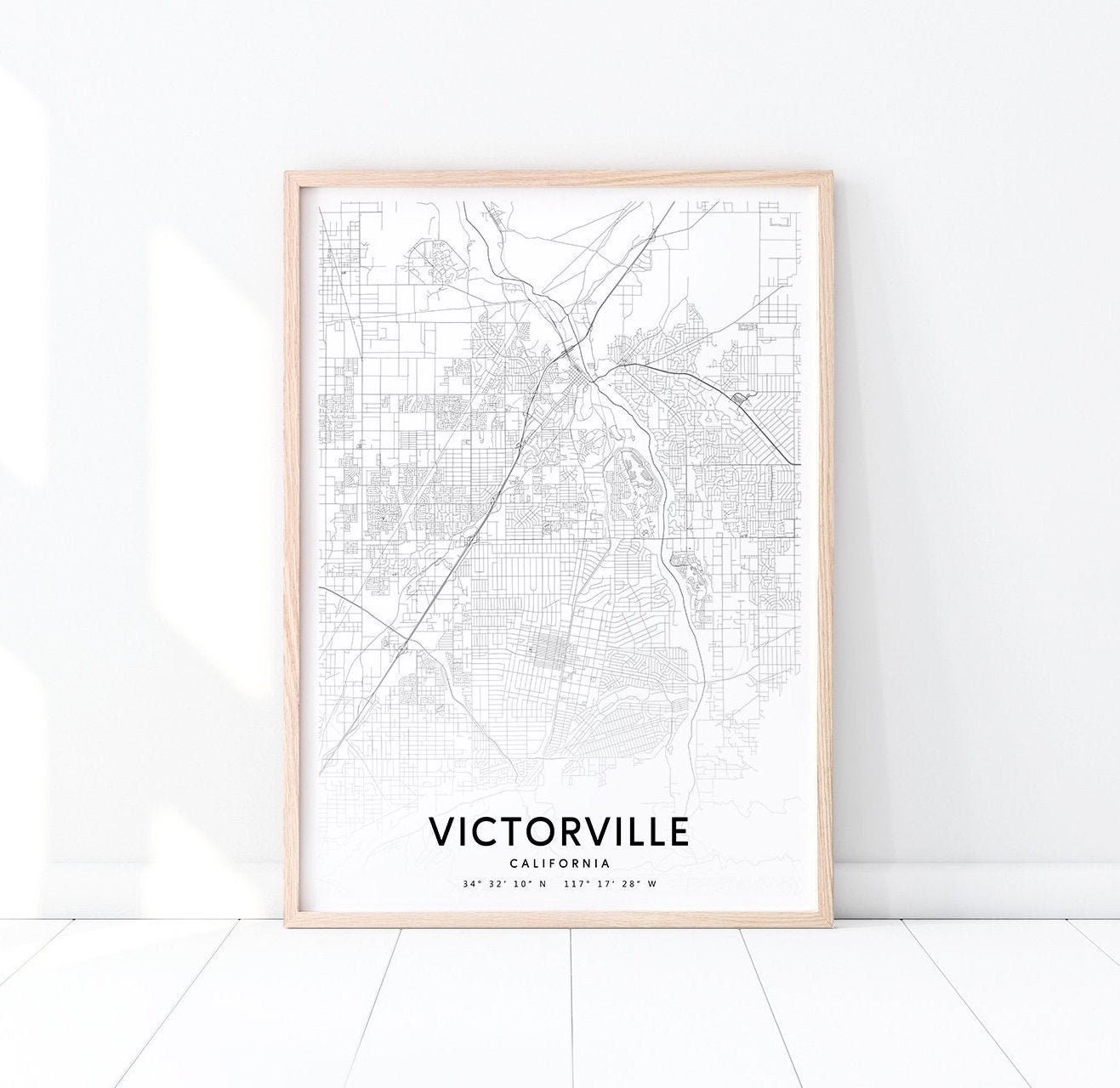 Victorville Map Print Victorville California USA Map Art | Etsy