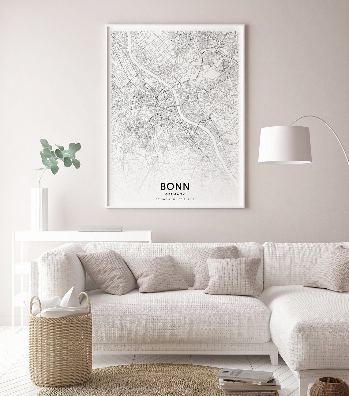 Bonn Map Print Bonn Germany Map Art Poster City Street Road | Etsy