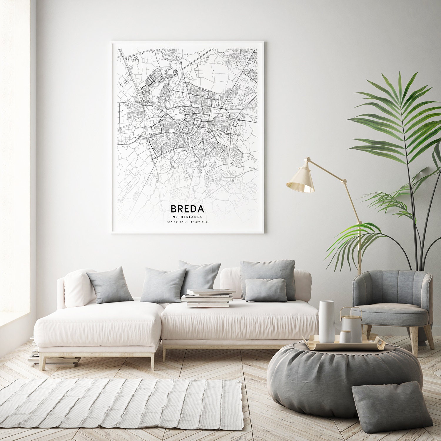 Breda Map Print Netherlands Map Art Poster City Street Map | Etsy