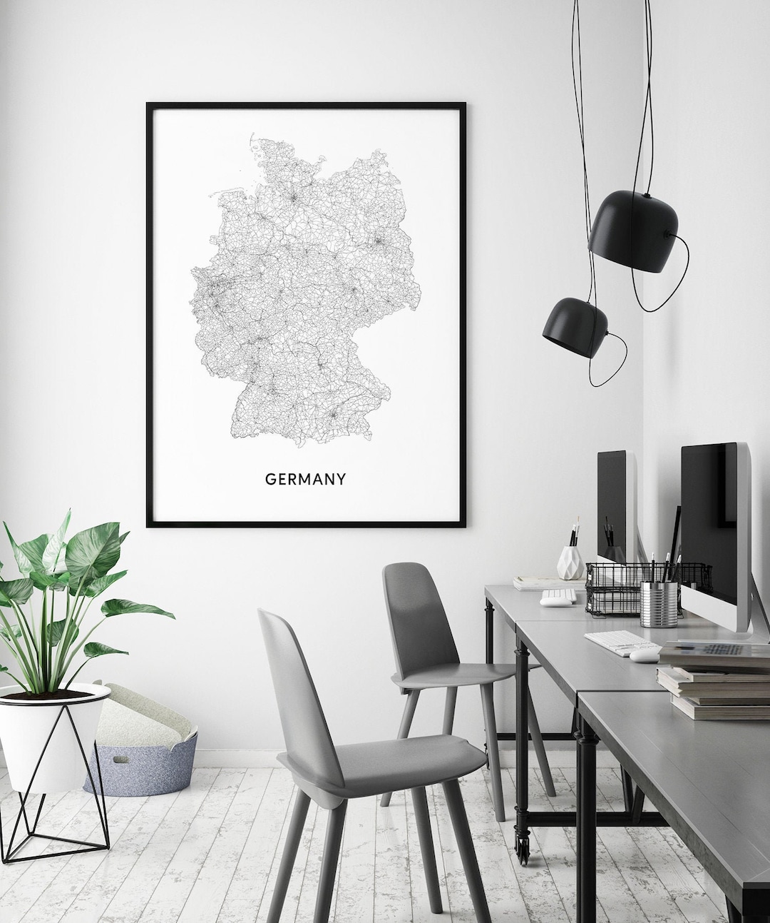 Germany Map Print, Germany Map Art, Germany Map Poster, Country Map ...