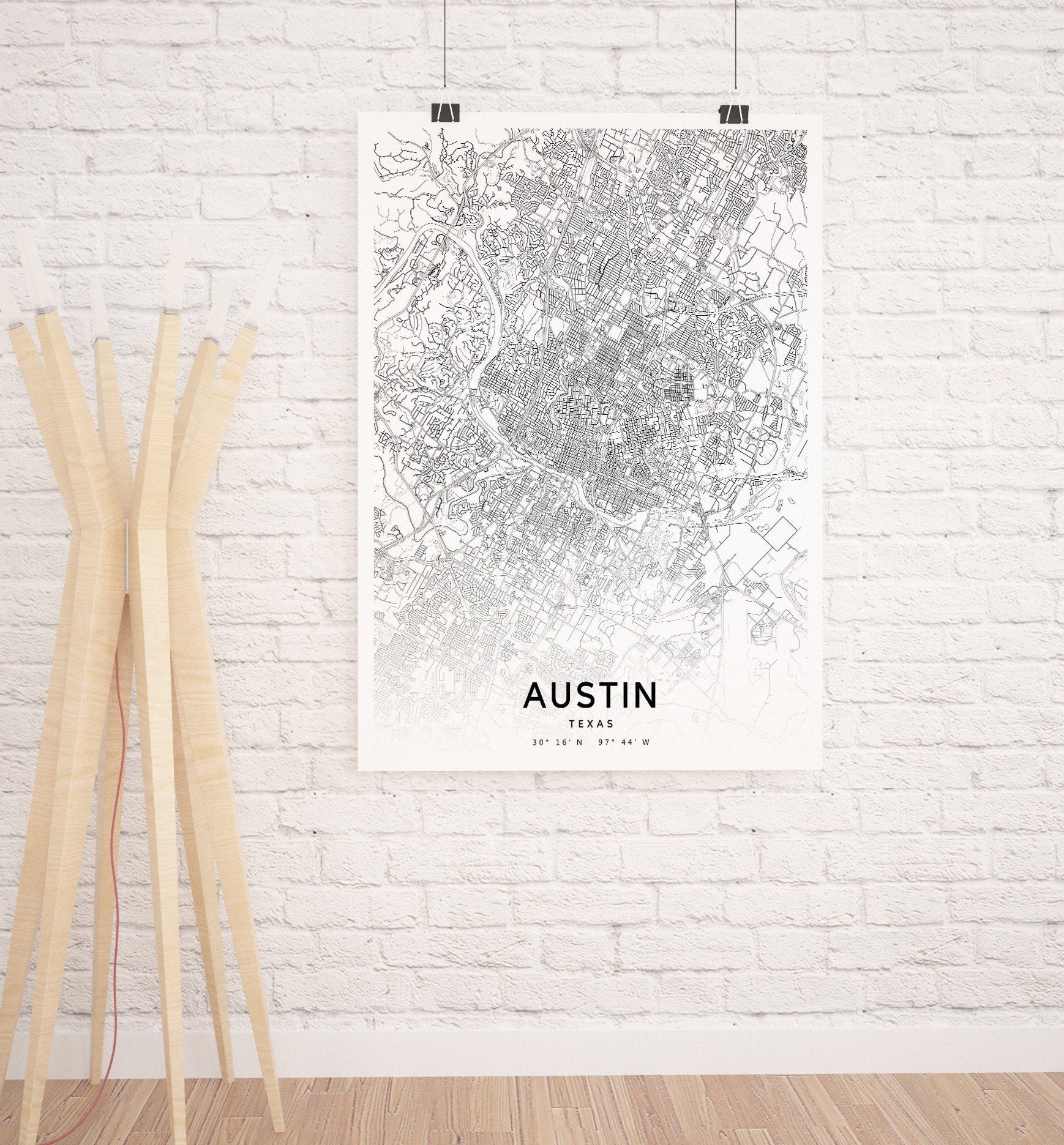 Austin Urban Map Print Austin City Street Map Poster Austin - Etsy
