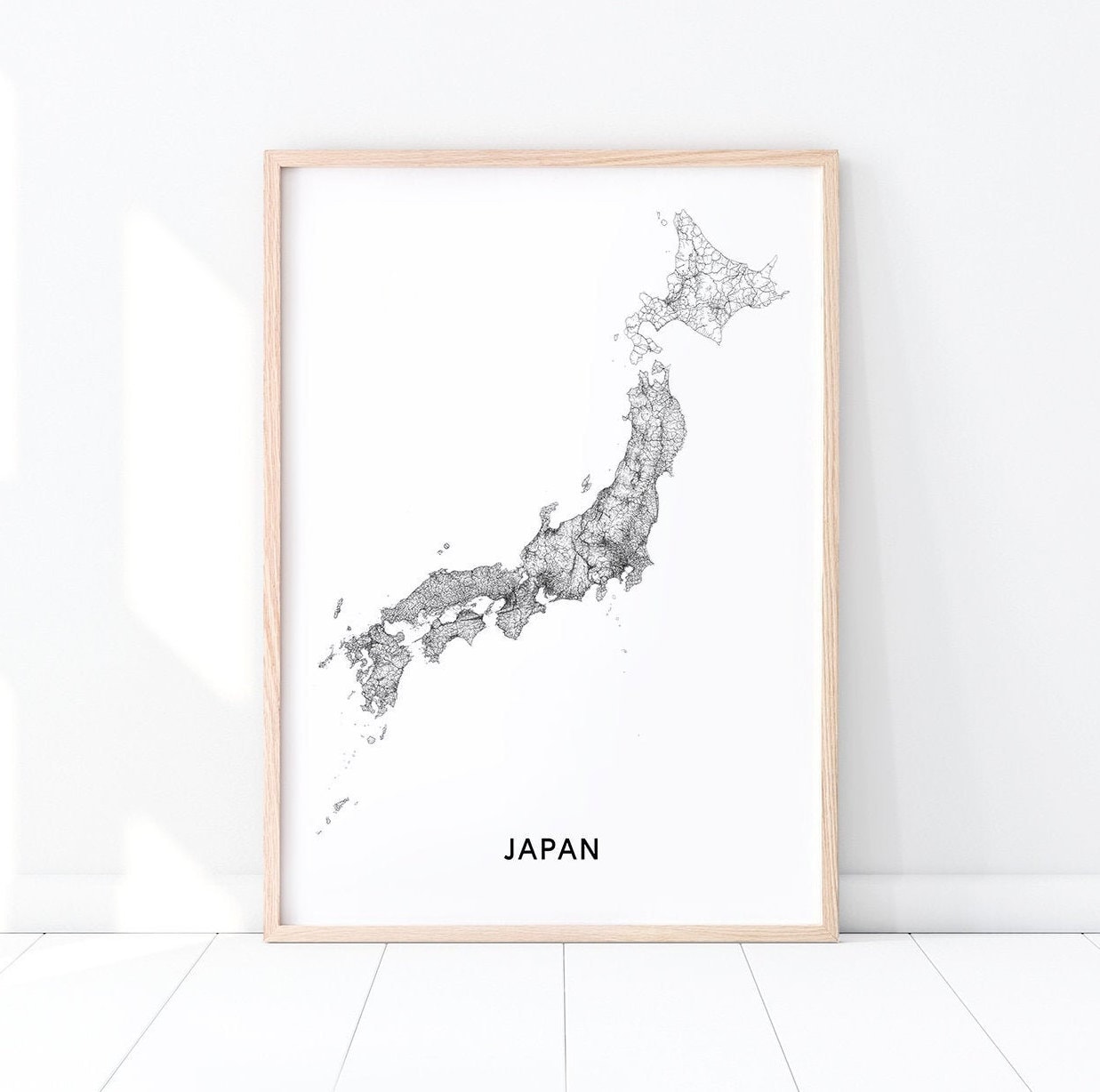 Japan Map Print Japan Map Art Country Maps Wall Art Japan | Etsy