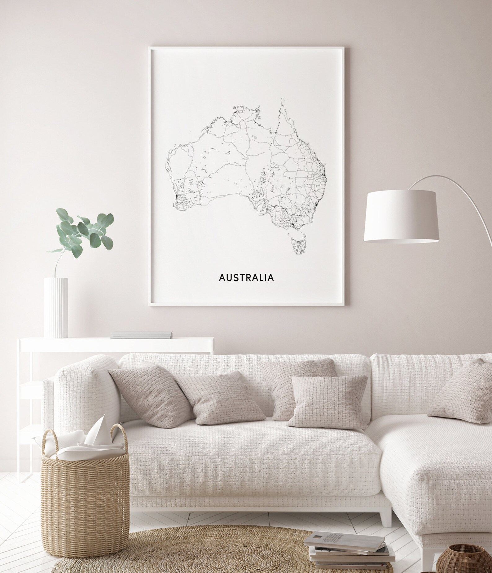 Australia Map Print Australia Map Art Australia Map Poster | Etsy