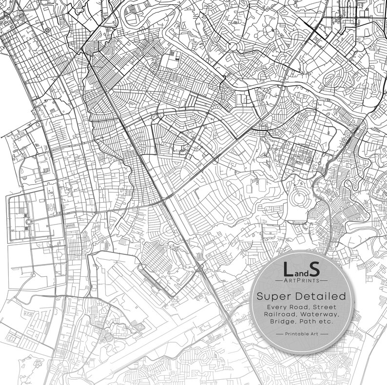 Manila Map Print, Manila Philippines Map Art Poster, City Street Road ...