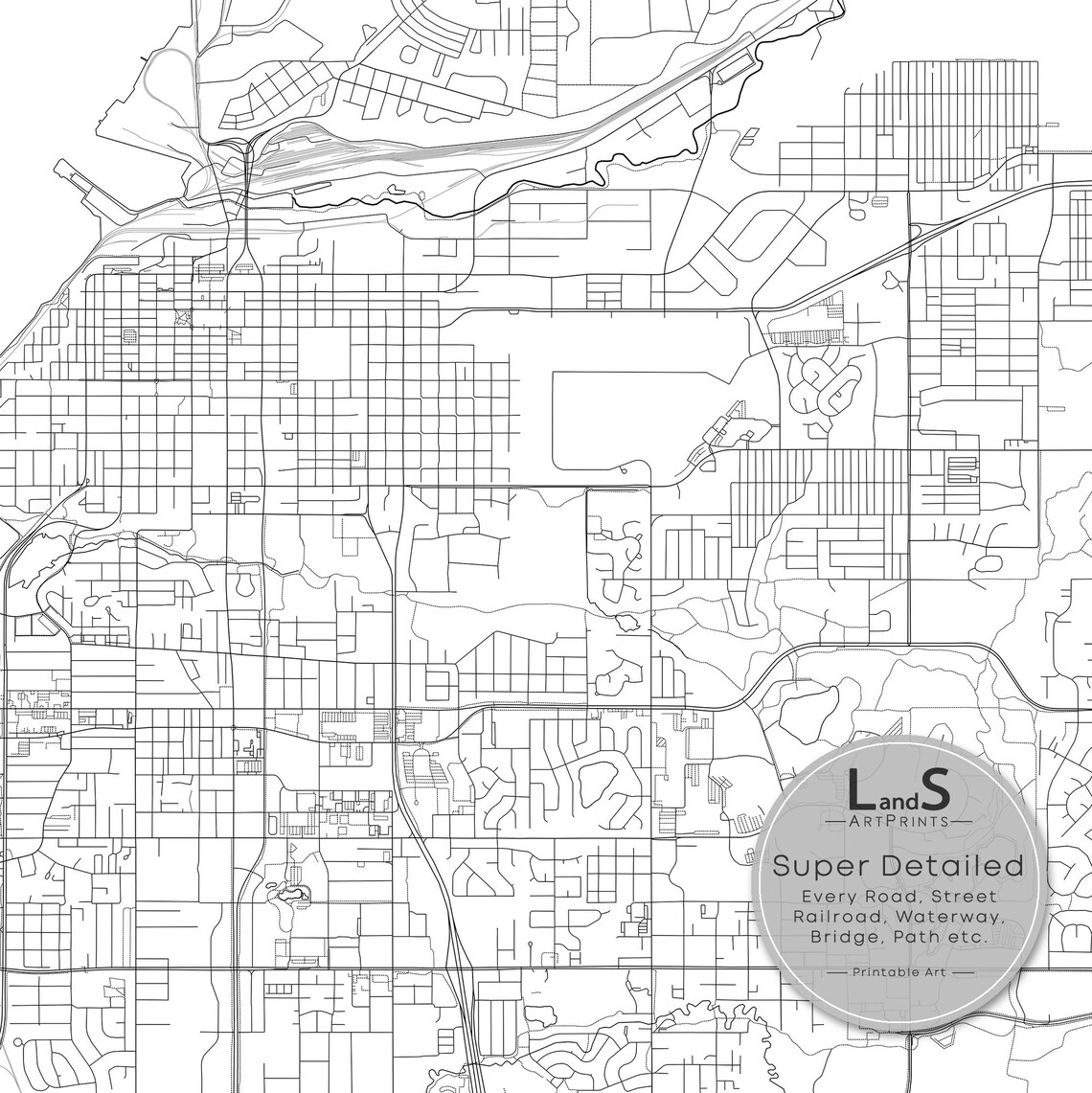 Anchorage Map Print Anchorage Alaska USA Map Art Poster City - Etsy