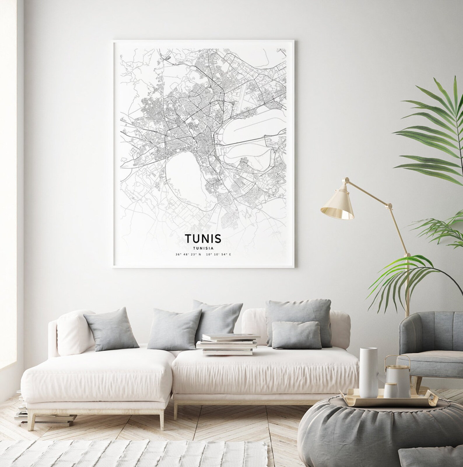 Tunis Map Print Tunis Map Art Poster Tunis Tunisia Map City | Etsy