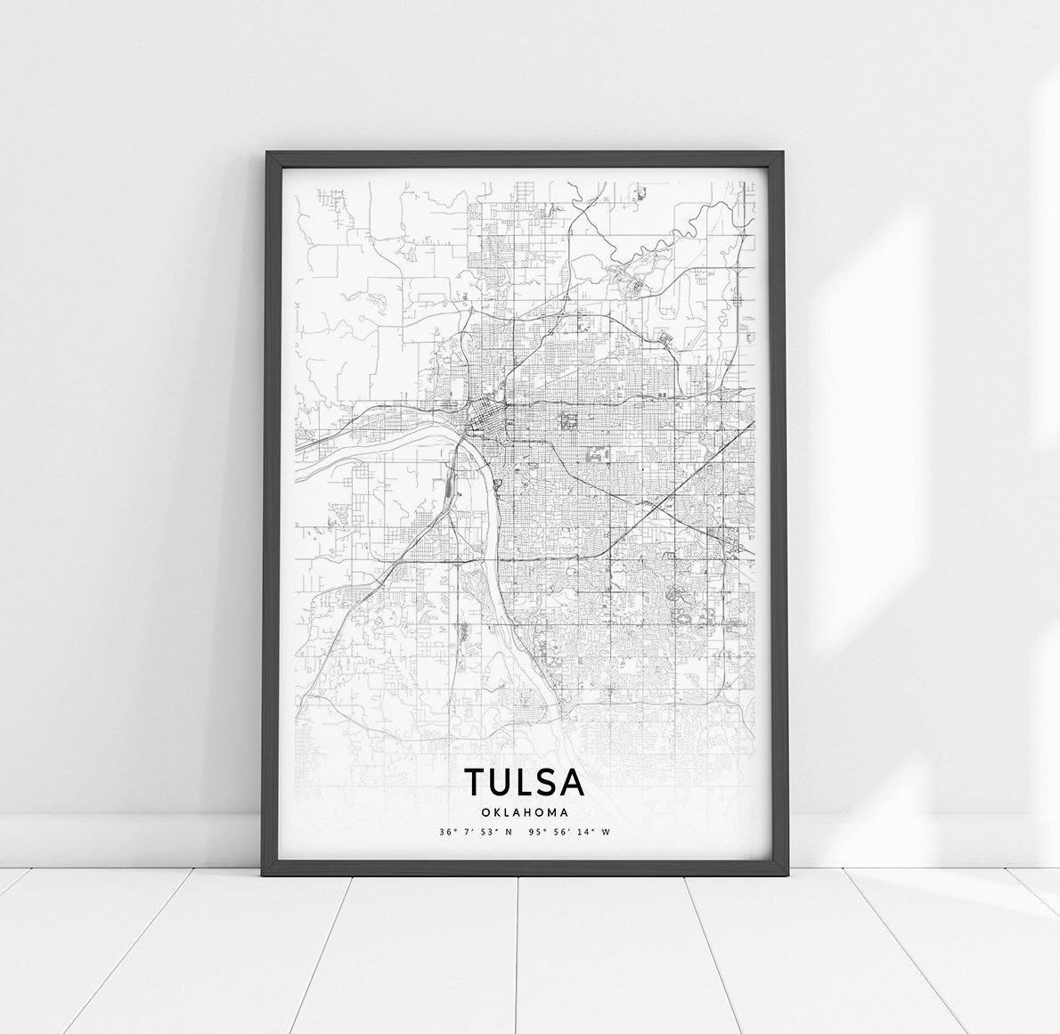Tulsa Map Print Tulsa Oklahoma OK USA Map Art Poster City | Etsy