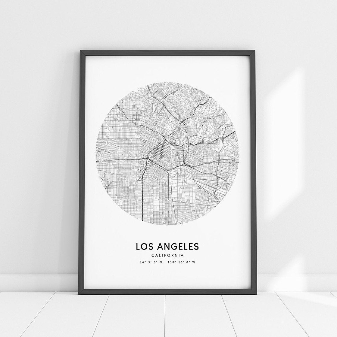 Los Angeles Map Print California CA USA Map Art Poster LA - Etsy