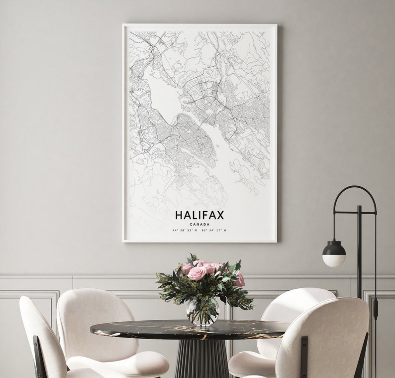 Halifax Map Print Halifax Canada Map Art Poster City Street - Etsy