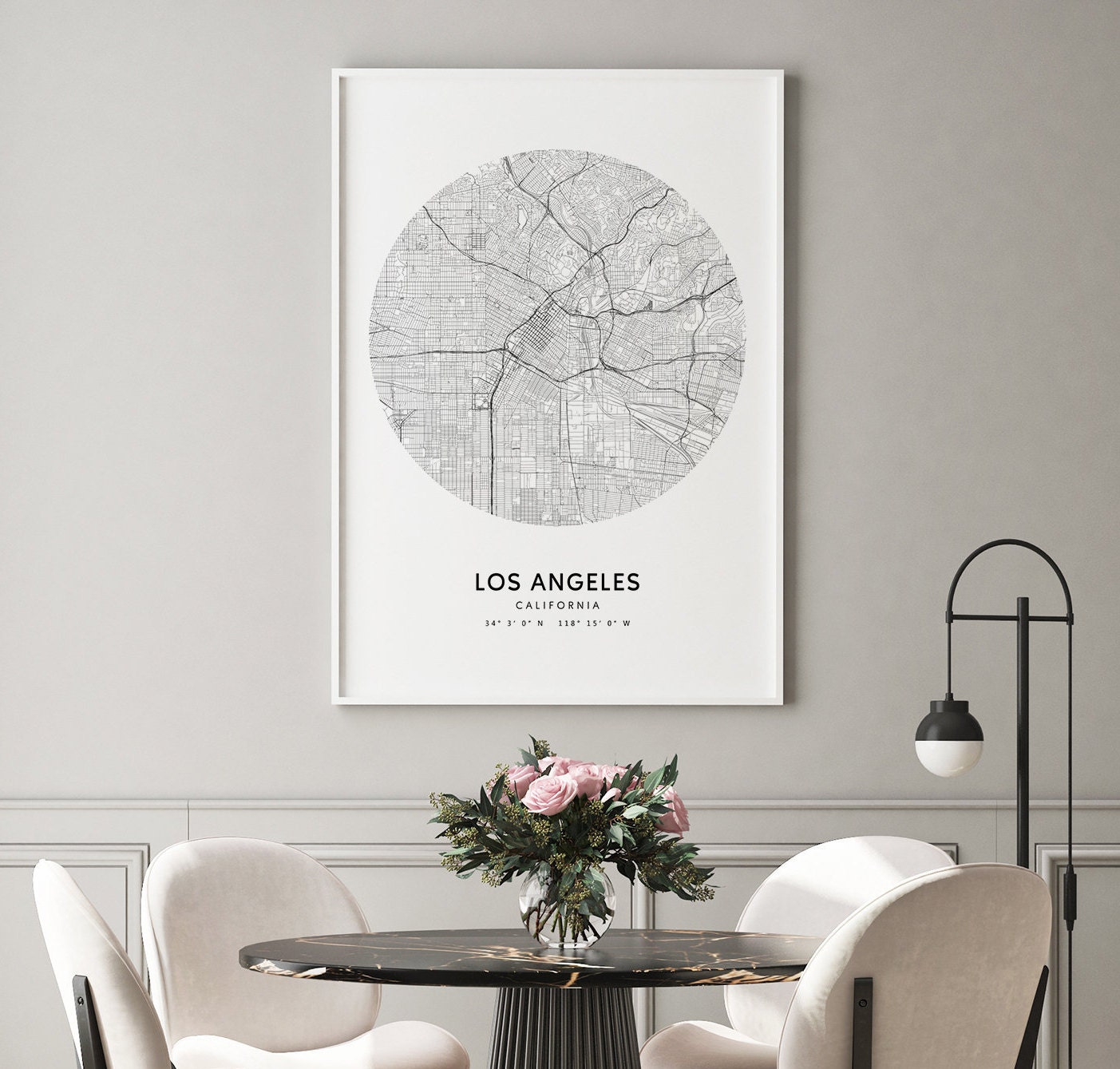 Los Angeles Map Print California CA USA Map Art Poster LA - Etsy