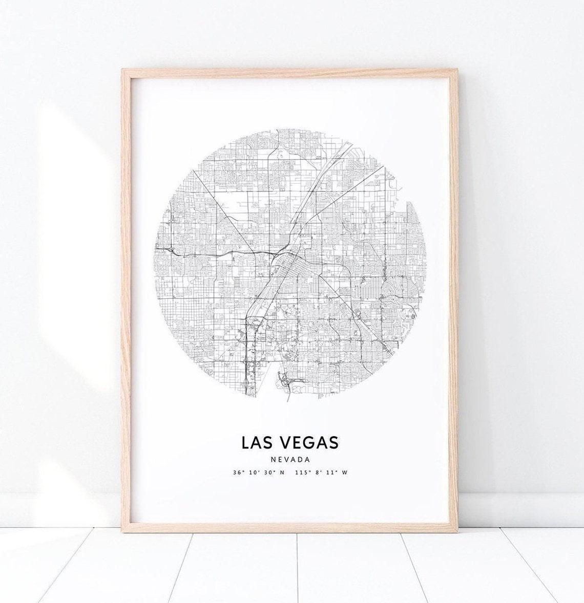 Las Vegas Map Print Las Vegas Nevada USA Map Art Poster City | Etsy