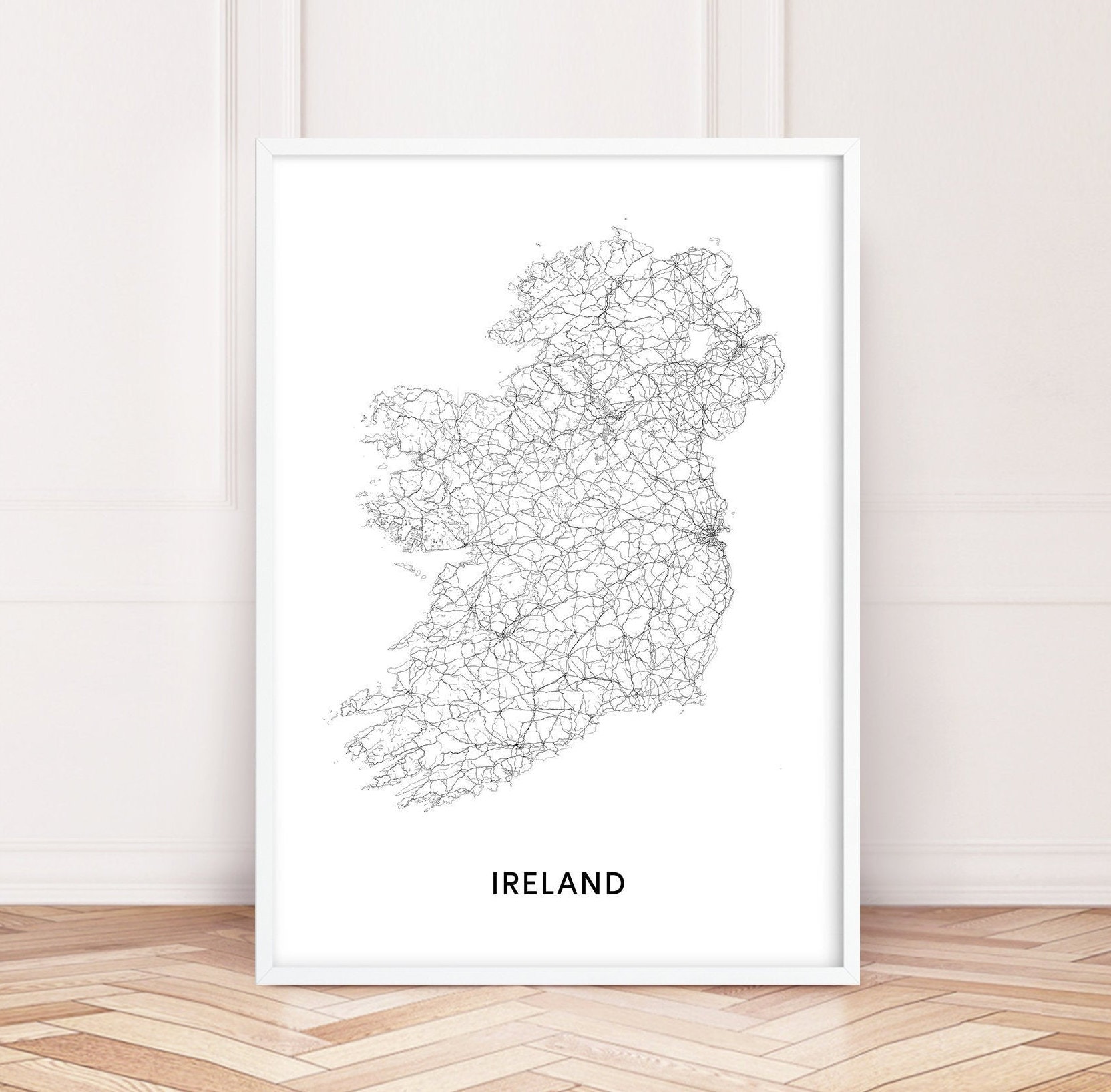 Ireland Map Print Ireland Map Wall Art Ireland Map Poster | Etsy