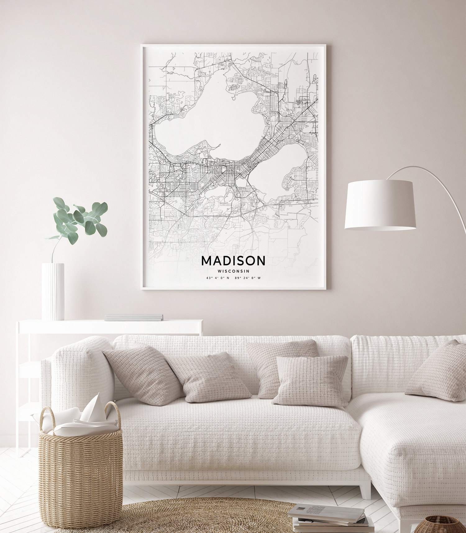 Madison Map Print Madison Wisconsin Map Art Poster City | Etsy