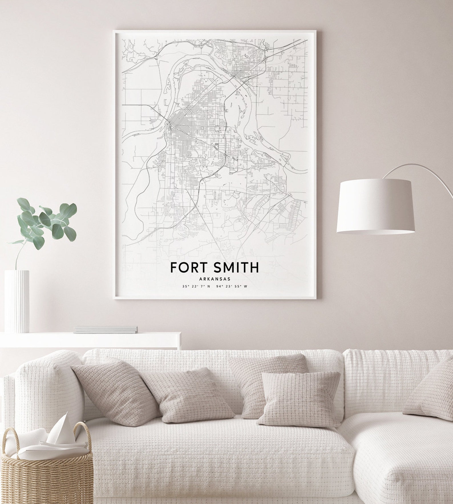 Fort Smith Map Print Arkansas USA Map Art Poster City Street | Etsy