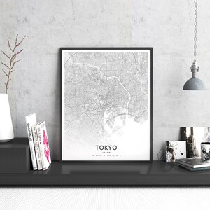 Tokyo Map Print, Tokyo Map Art Poster, Tokyo Japan Map, City Street Map ...