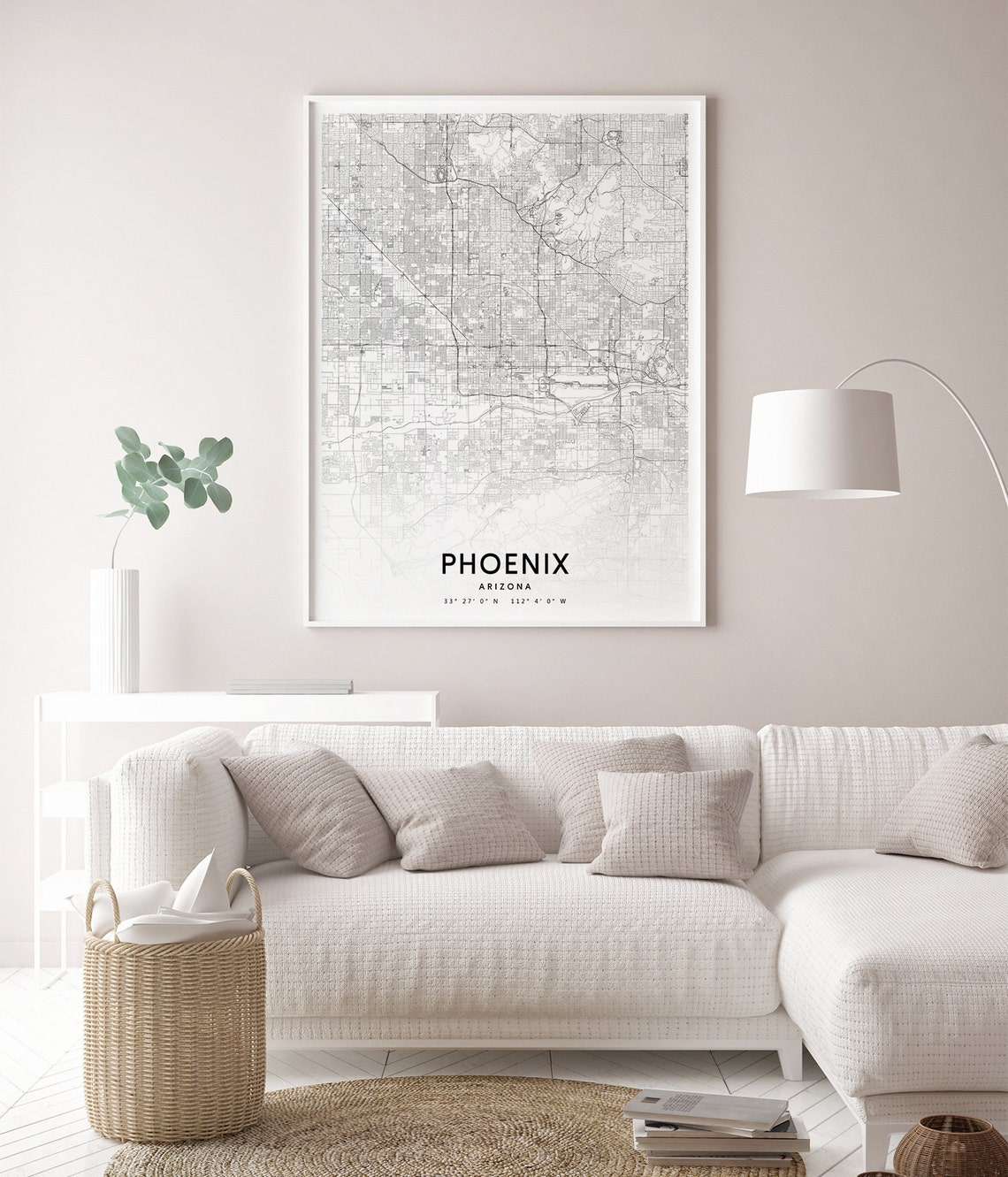 Phoenix Map Print Phoenix Arizona USA Map Poster City Street - Etsy