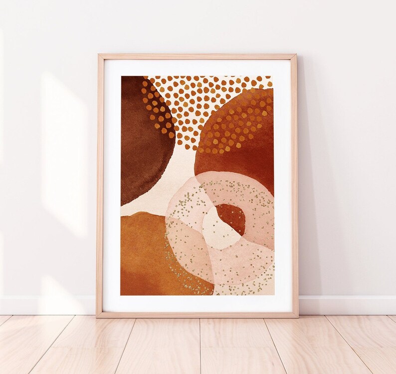 Terracotta Print, Abstract Art Print, Watercolor Art, Terracotta ...
