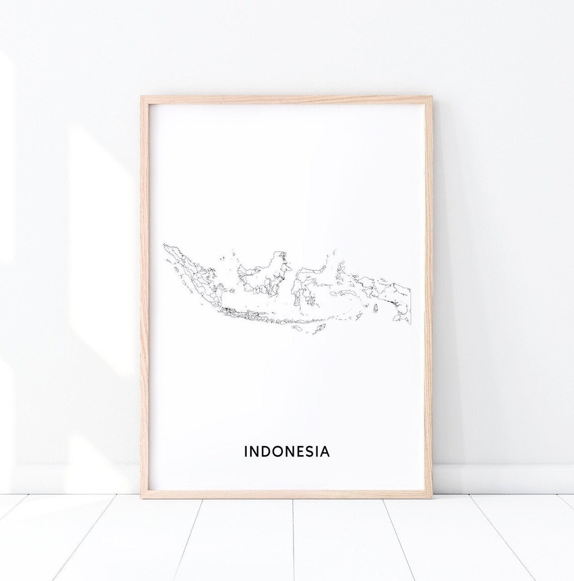 Indonesia Map Print, Indonesia Map Wall Art, Indonesia Map Poster ...