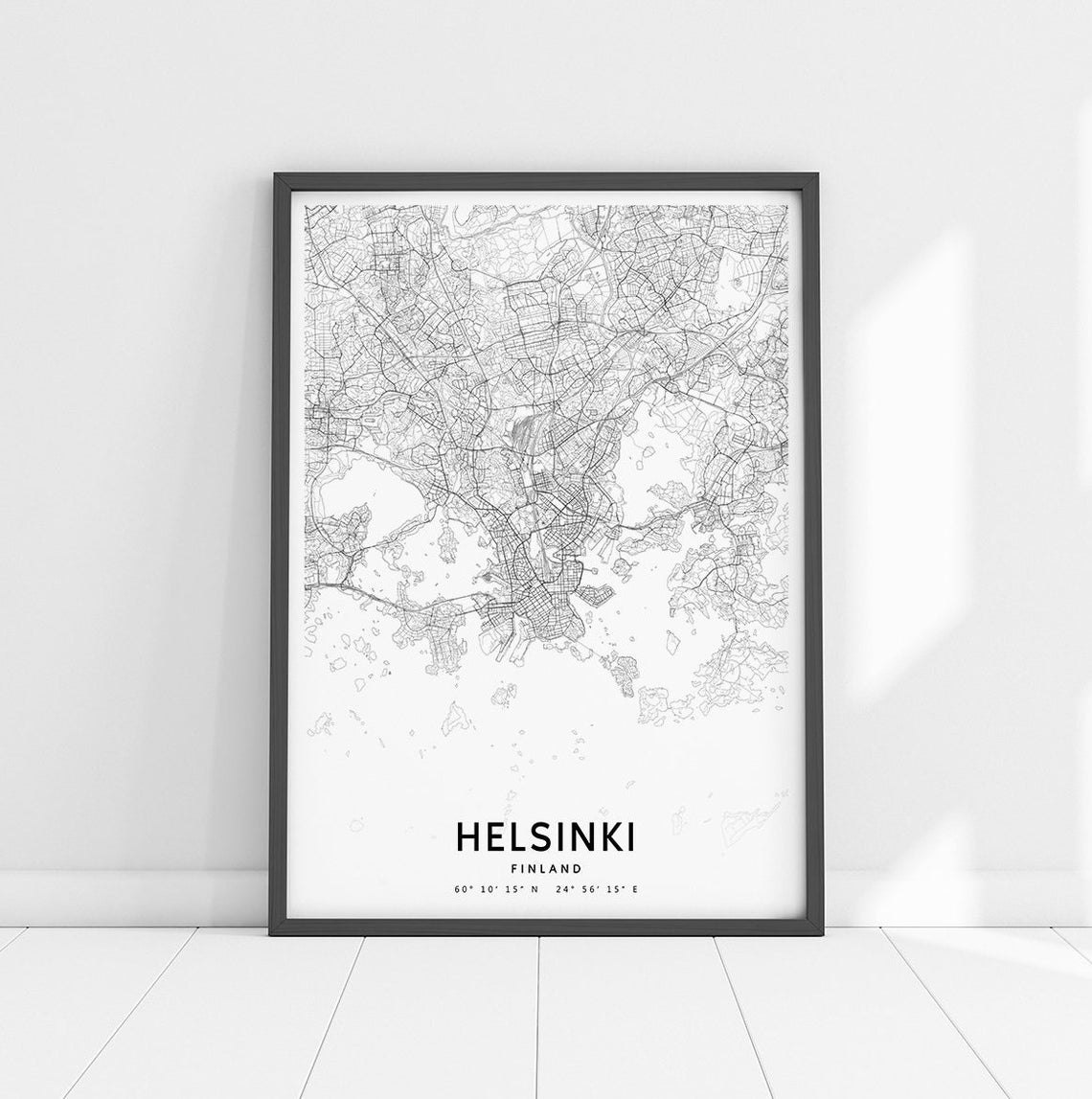 Helsinki Map Print Helsinki Finland Map Art Poster City | Etsy