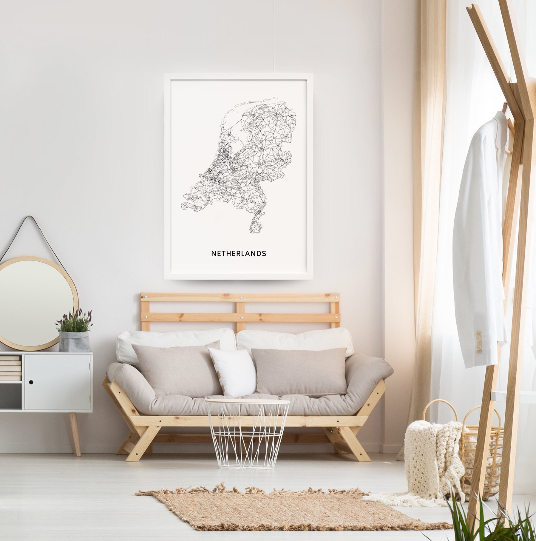 Netherlands Map Print Netherlands Wall Art Netherlands Map | Etsy