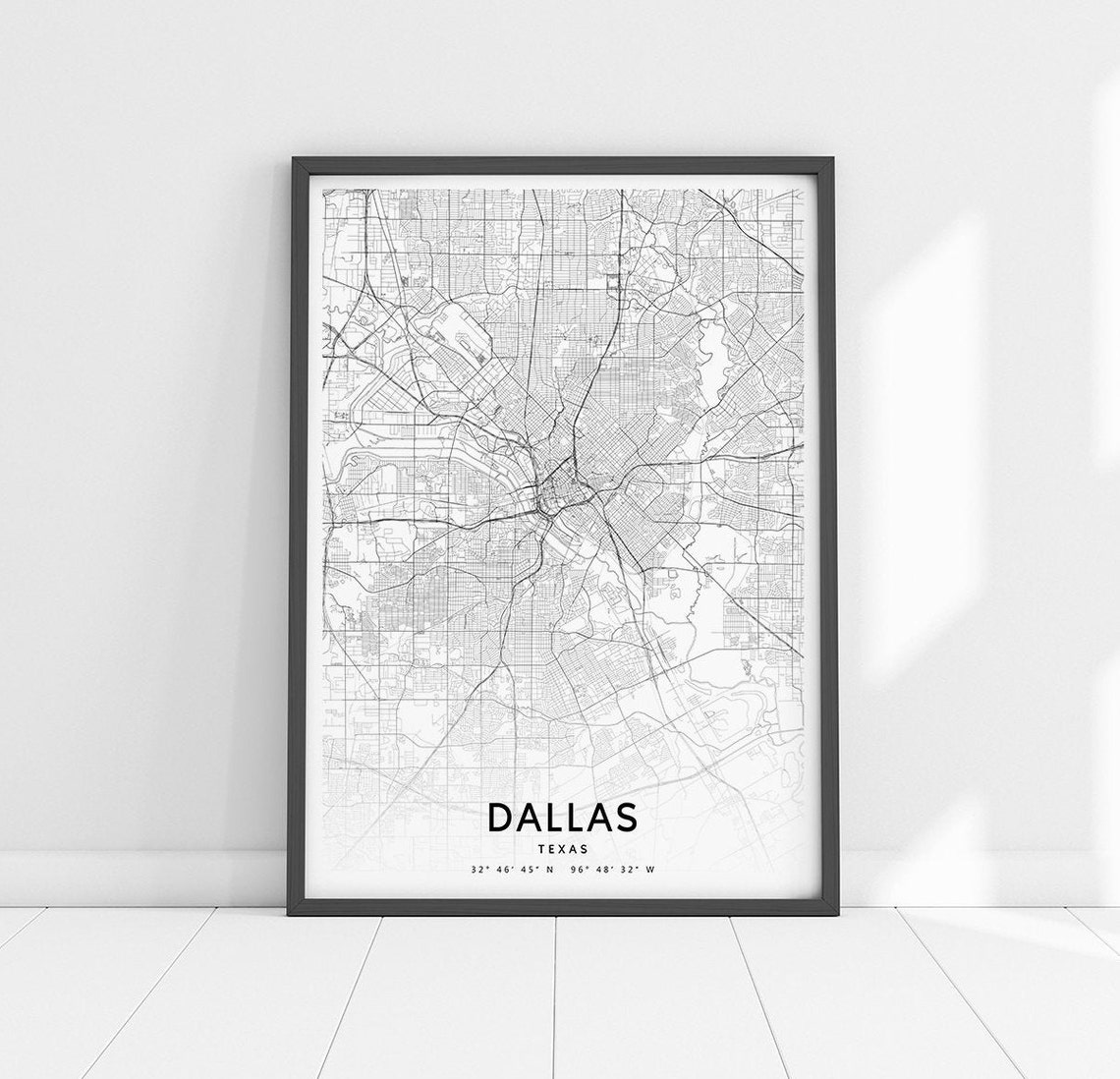 Dallas Map Print Dallas Texas USA Map Art Poster City Street | Etsy