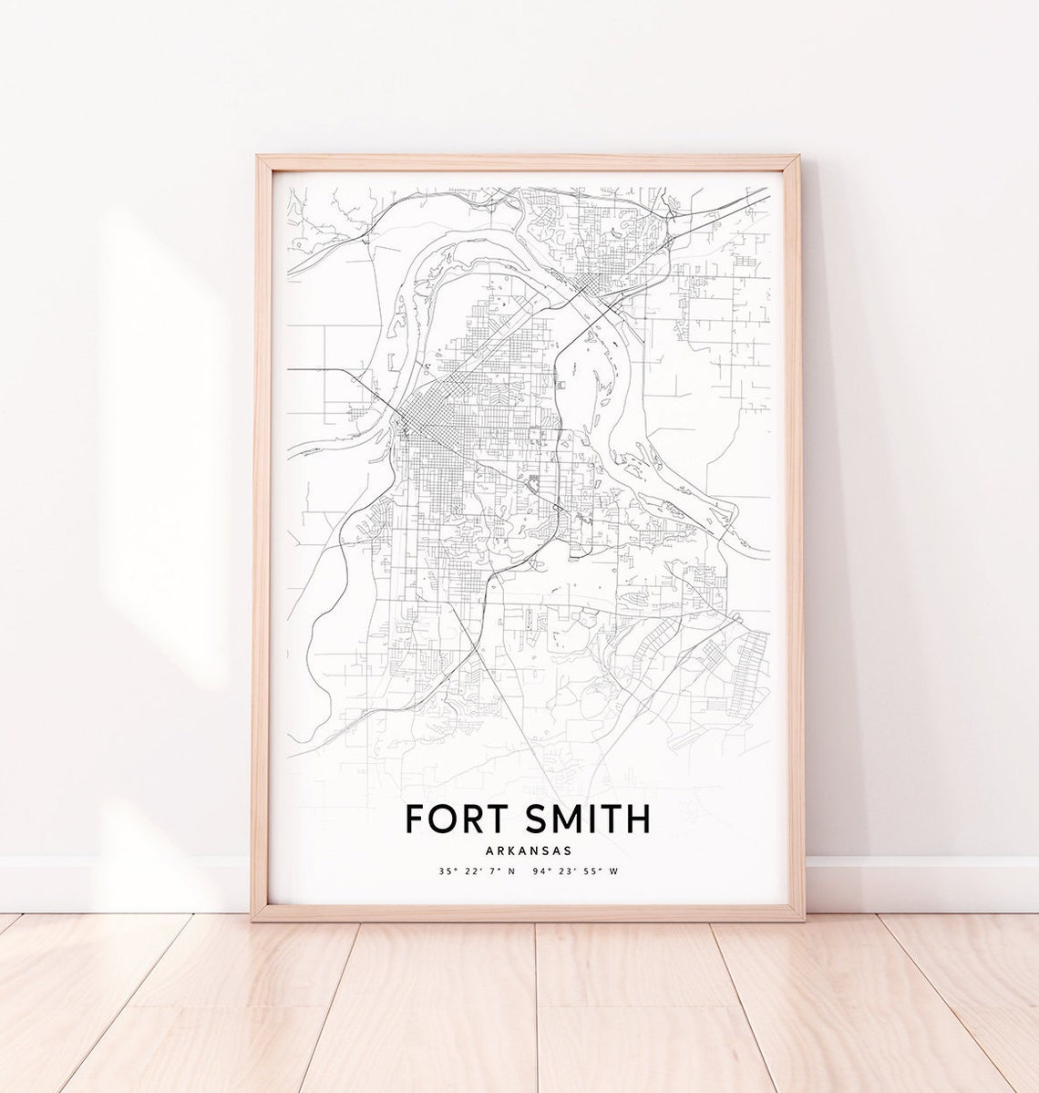 Fort Smith Map Print Arkansas USA Map Art Poster City Street | Etsy