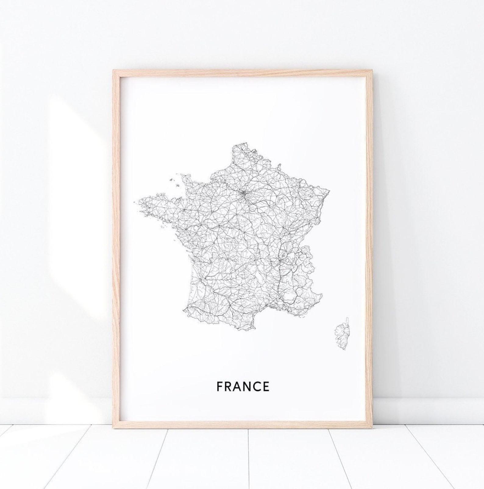 France Map Print, France Map Wall Art, France Map Poster, Countries Map ...