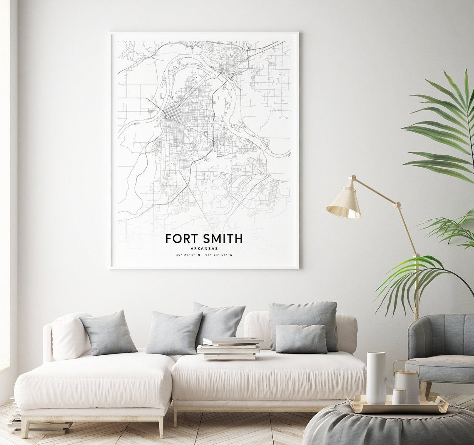 Fort Smith Map Print Arkansas USA Map Art Poster City Street | Etsy