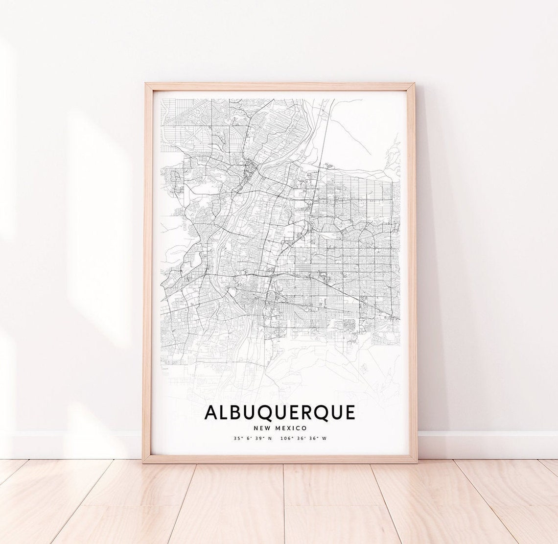 Albuquerque Map Print Albuquerque New Mexico USA Map Art - Etsy