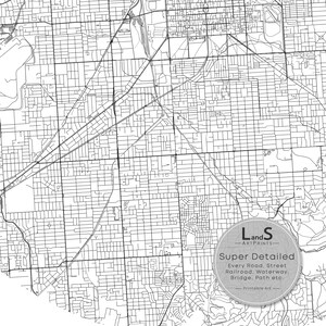 Adelaide Map Print, Adelaide Australia Map Art Poster, City Street Road ...