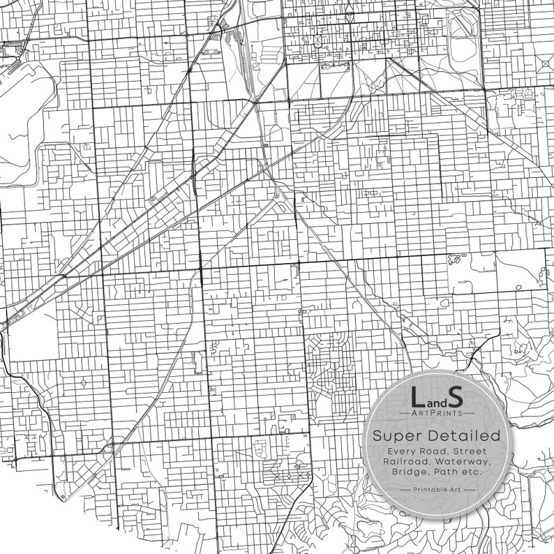 Adelaide Map Print Adelaide Australia Map Art Poster City | Etsy