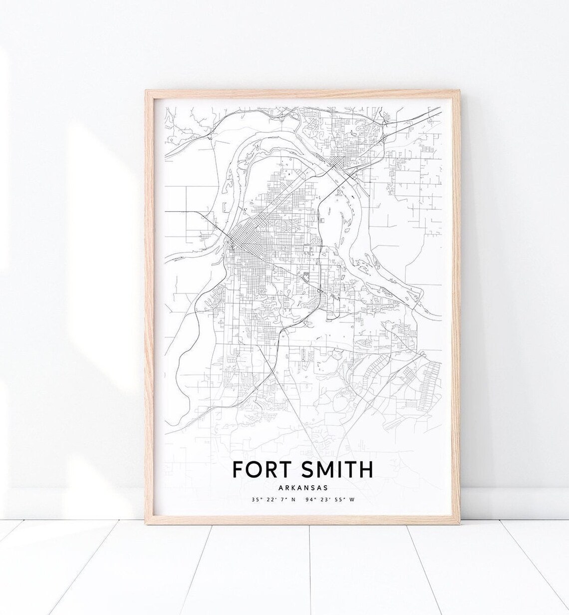 Fort Smith Map Print Arkansas USA Map Art Poster City Street | Etsy