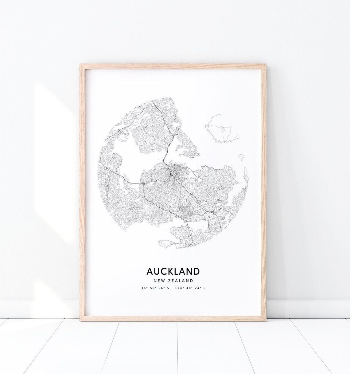 Auckland Map Print Auckland New Zealand Map Art Poster City - Etsy