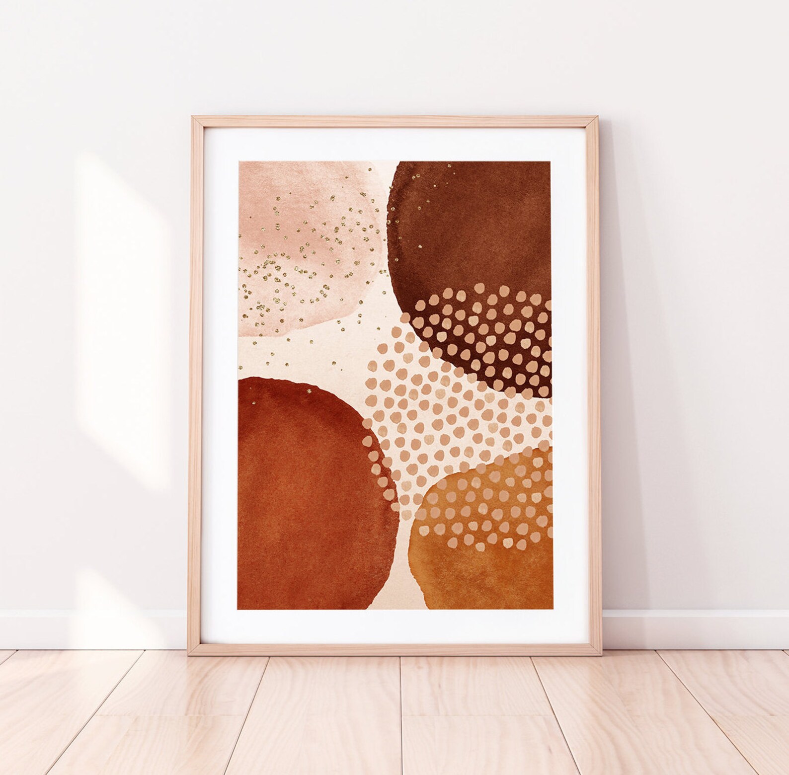 Terracotta Wall Art Abstract Art Print Watercolor Terracotta - Etsy